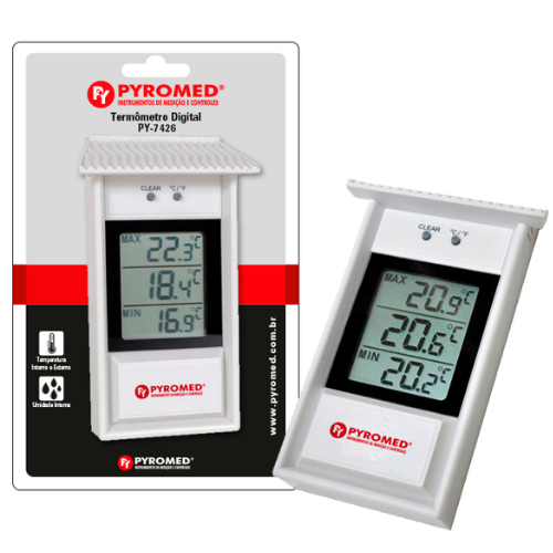 TERMÔMETRO DIGITAL MÁXIMA E MINIMA TIPO CAPELA PY7426 | PYROMED ...