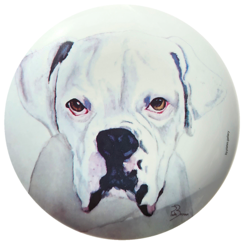 Prato de Porcelana Boxer Tobias - Paula Brenner - 24 cm - Cachorro ...