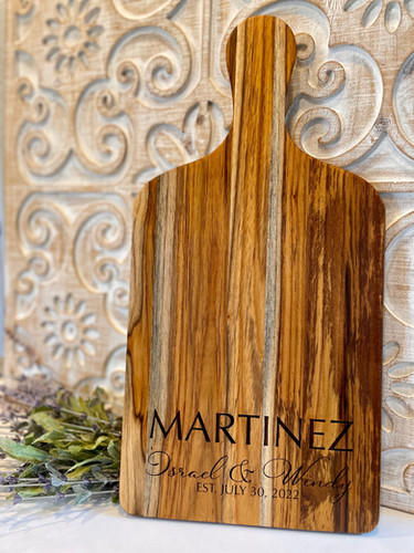 Personalized Teak Board | THE EVERGREEN CARVIN