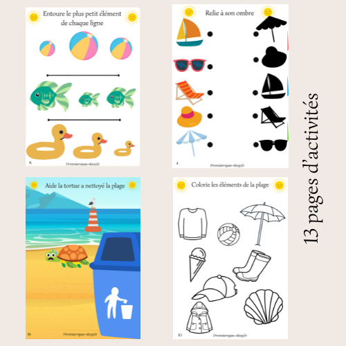 Premiers pas | Livrets d'activités pour enfant, supports d'apprentissage
