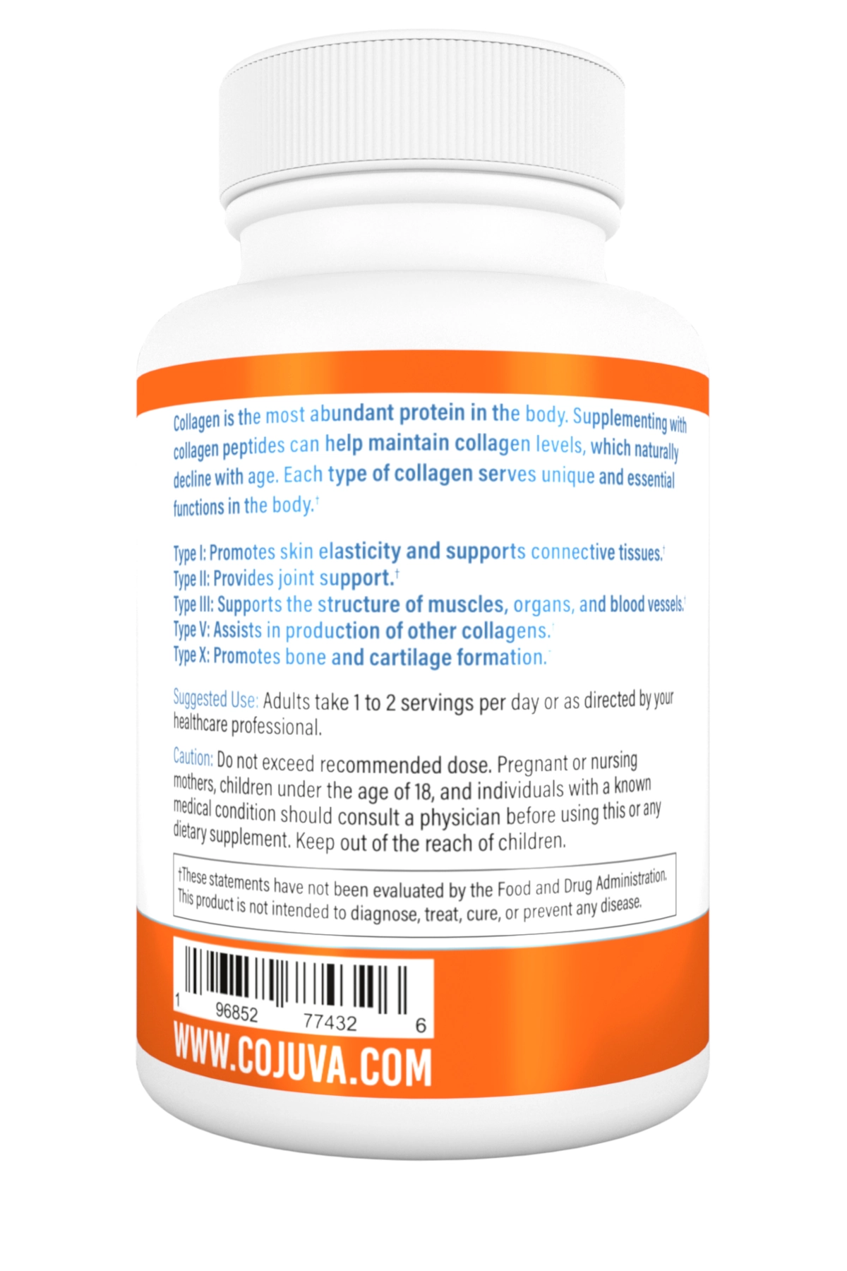 Collagen Complex Type I, II, III, V, X | Cojuva Longevity