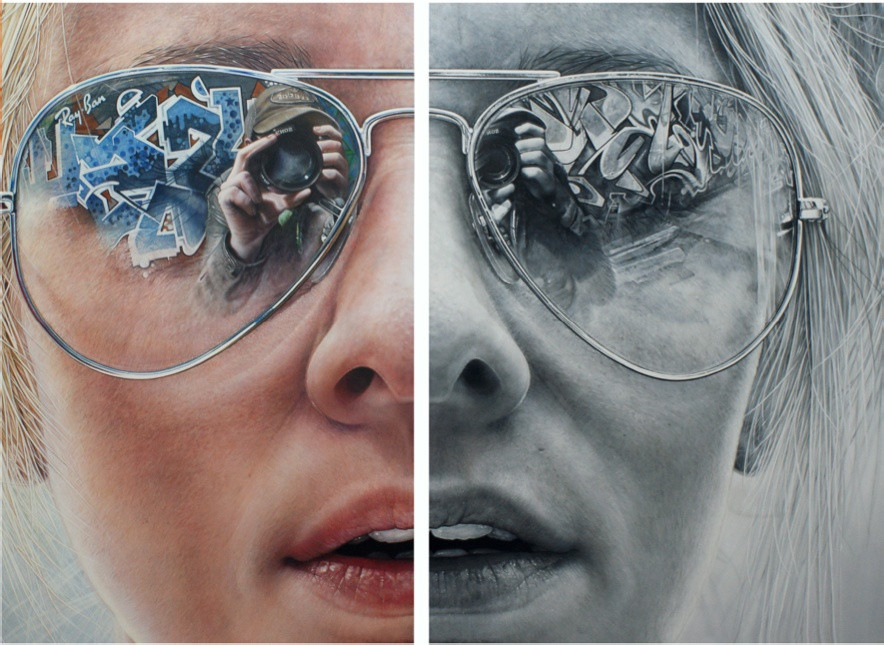 Reflection paintings by Simon Hennessey