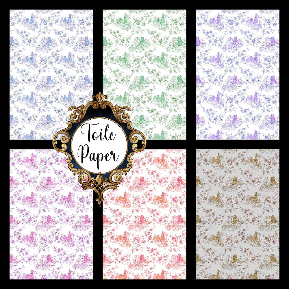 Free French Toile Printable Papers