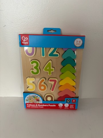Hape Colours & Numbers Puzzle UPC #6943478048362 | Hobby House Toys