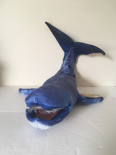 Folkmanis Blue Whale Puppet UPC #638348031822 | Hobby House Toys