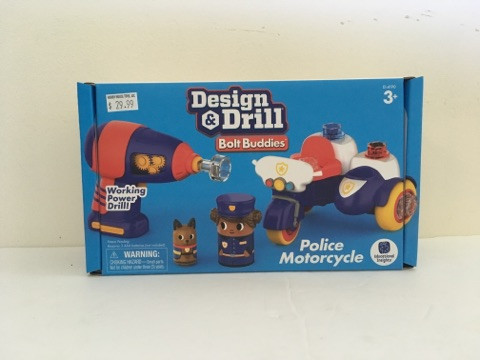 Educational Insights Design & Drill Bolt Buddy Police Motorcycle ...