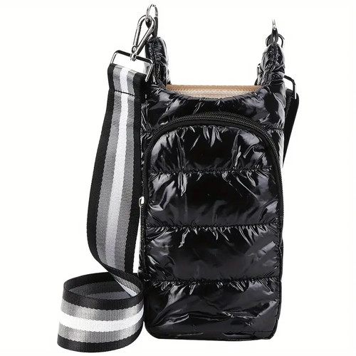 Water bottle puffer sling bag | Scribbled