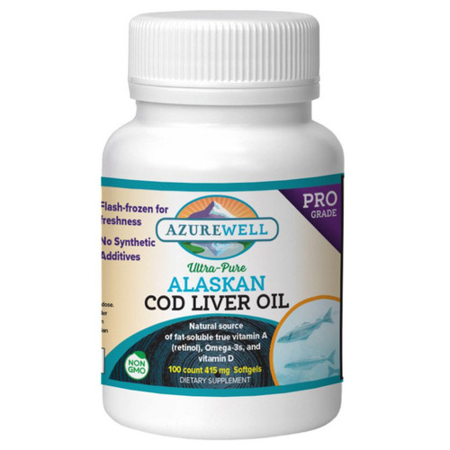 Alaskan Cod Liver Oil- 415 mg | AzureWell