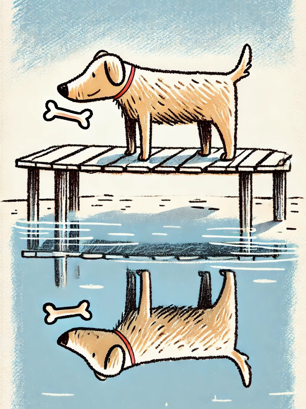 The Dog and His Shadow - Shorty story by Cherry Tales