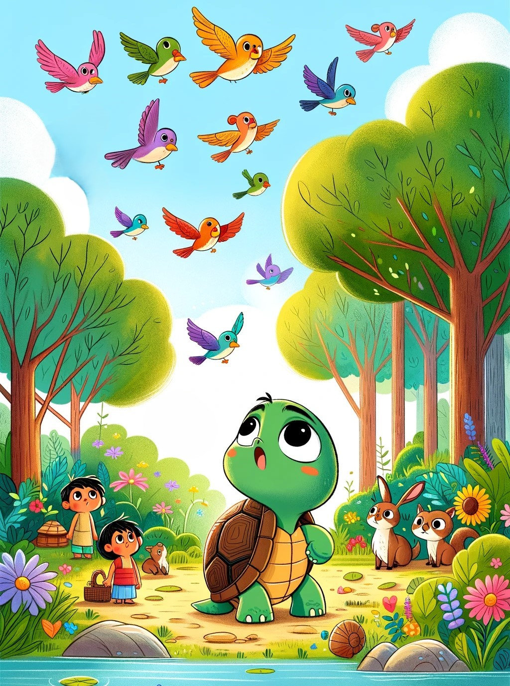 The Turtle Who Wanted to Fly - Shorty story by Cherry Tales