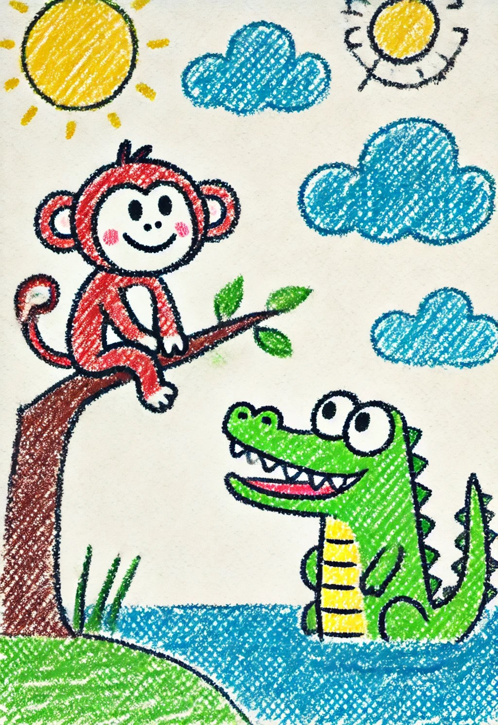 The Monkey and the Crocodile - Shorty story by Cherry Tales