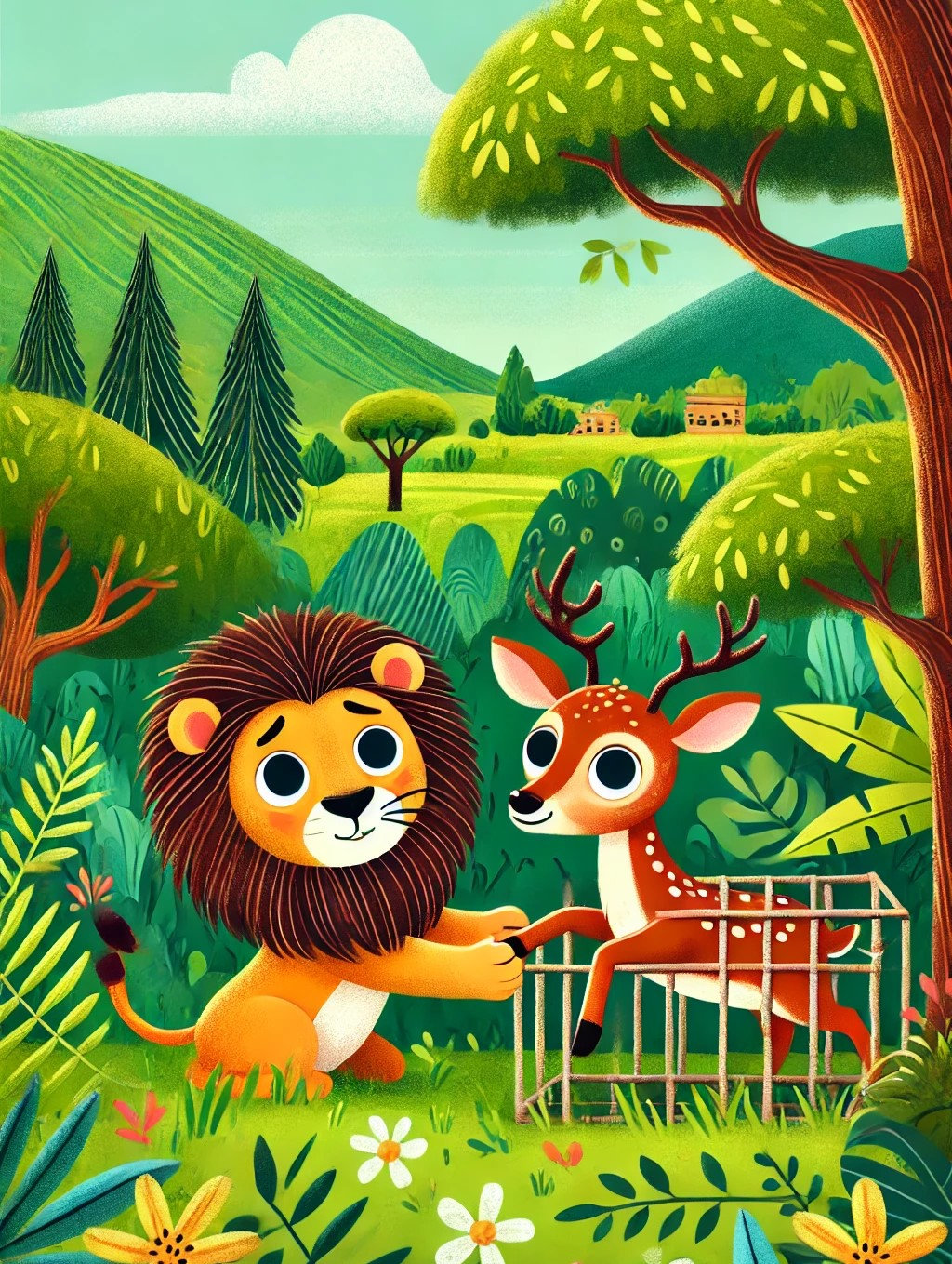 The Kind Lion - Shorty story by Cherry Tales
