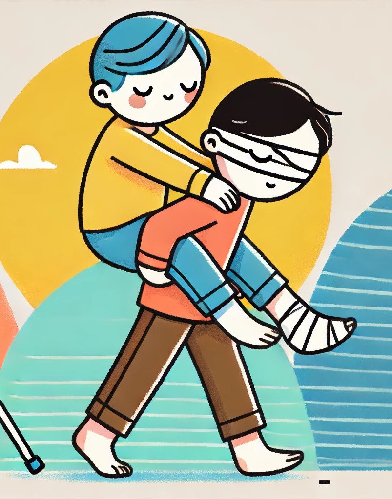 The Helping Hands - Blind and Lame Man - Shorty story by Cherry Tales