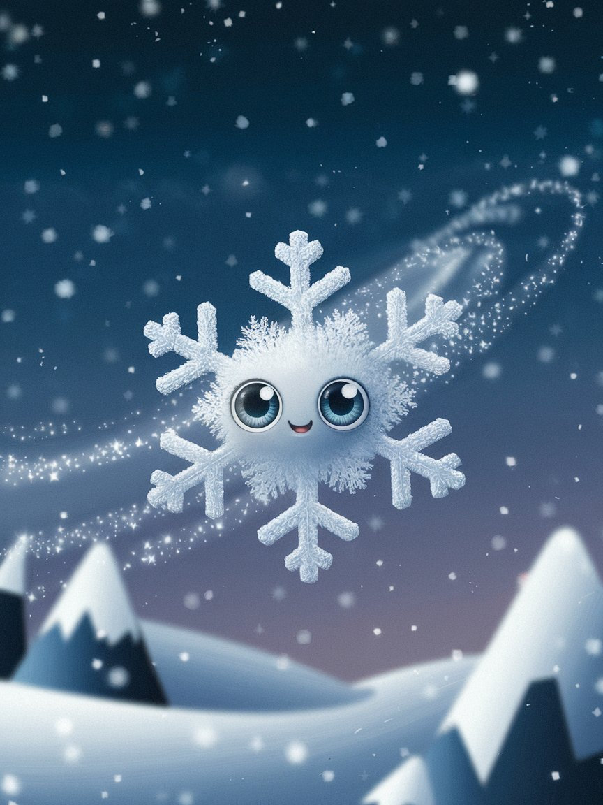 The Snowflake's Journey - Shorty story by Cherry Tales