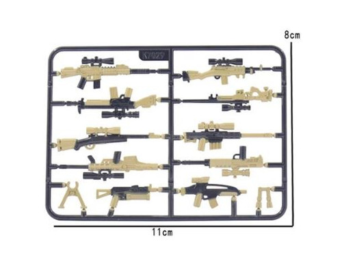 Modern Weapon Mix military Gun Desert and Black Army War | minifigureoutlet