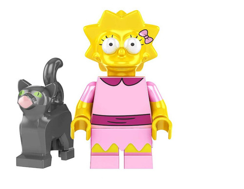 Lisa with cat The Simpsons Cartoon Minifigure | minifigureoutlet