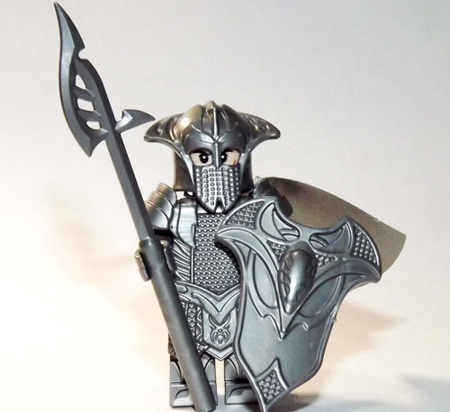 Elf Warrior silver Knight with Pike LOTR Lord of the Rings Hobbit ...