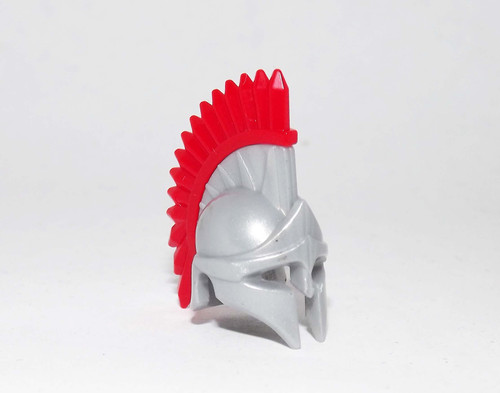 Greek Spartan silver Helmet for Minifigures (style B30) | minifigureoutlet