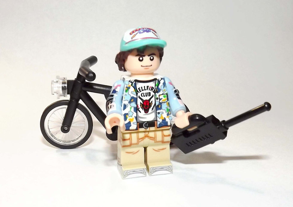Dustin Hellfire Club Stranger Things Netflix TV Show S4 V2 Minifigure ...