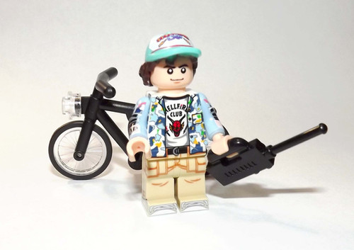 Dustin Hellfire Club Stranger Things Netflix TV Show S4 V2 Minifigure ...