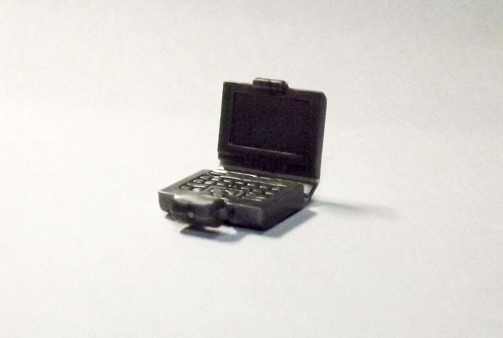 Briefcase Laptop computer silver for minifigure | minifigureoutlet