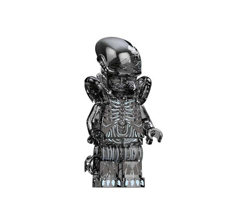 Clear Black Alien Xenomorph Horror Movie Monster Minifigure ...