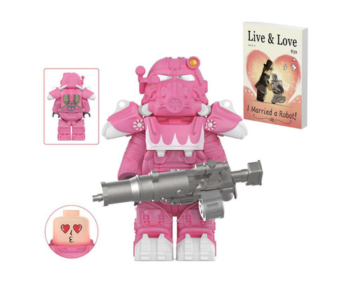 Power Armor Pink Fallout Video Game TV Show Minifigure | minifigureoutlet