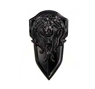 Black Lion Long Shield Weapon for Army Knight soldier | minifigureoutlet