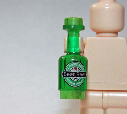 Beer Alcohol Green bottle for minifigures | minifigureoutlet