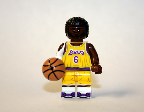 Lebron James Lakers #6 Basketball Player Minifigure | minifigureoutlet