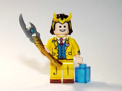 Loki Yellow Suit with cube TV Show Minifigure | minifigureoutlet