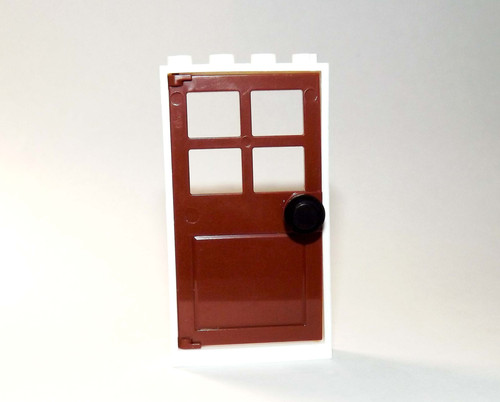 Wooden House Door DIY Construction piece for minifigure | minifigureoutlet