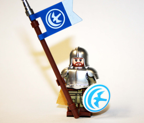 Knight of the Vale with flag Game of Thrones soldier Minifigure ...