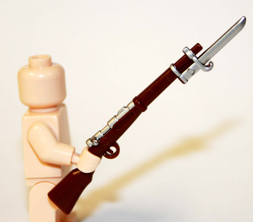 Bolt Action Rifle with fixed bayonet weapon Gun | minifigureoutlet