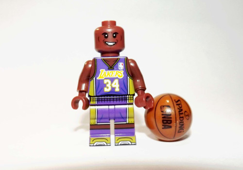 Shaquille O'Neal Lakers #34 NBA Basketball Minifigure | minifigureoutlet