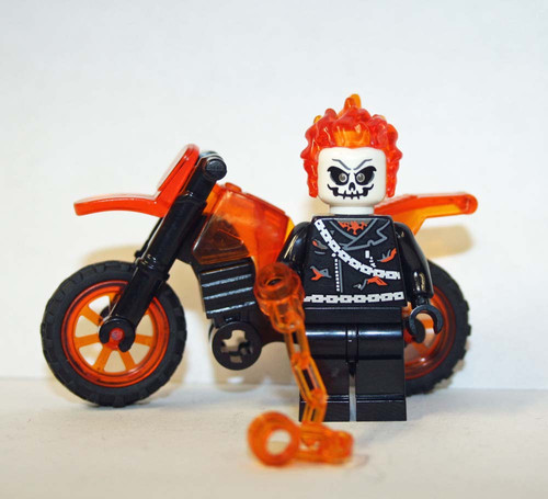 Ghost Rider with motorcycle Marvel Minifigure | minifigureoutlet