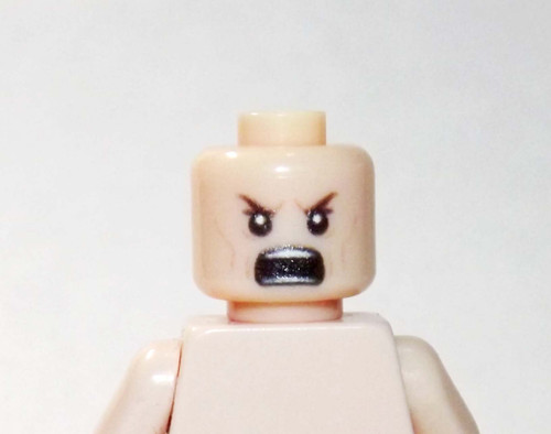 Angry Yelling Head Minifigure head DIY | minifigureoutlet
