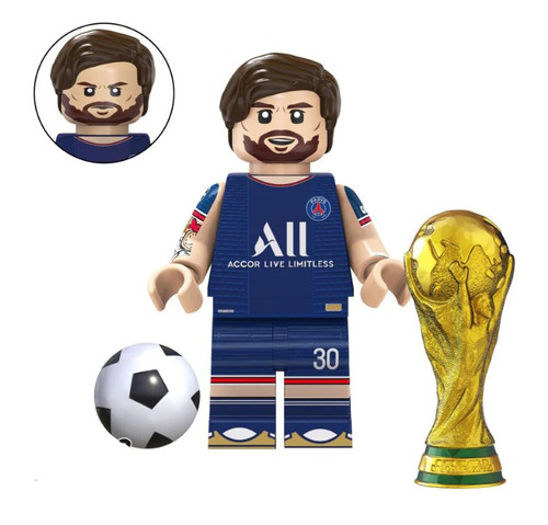 Leo Messi Soccer player World Cup V2 Minifigure | minifigureoutlet