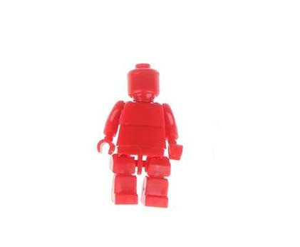 Super Posable Red blank plain DIY Minifigure | minifigureoutlet