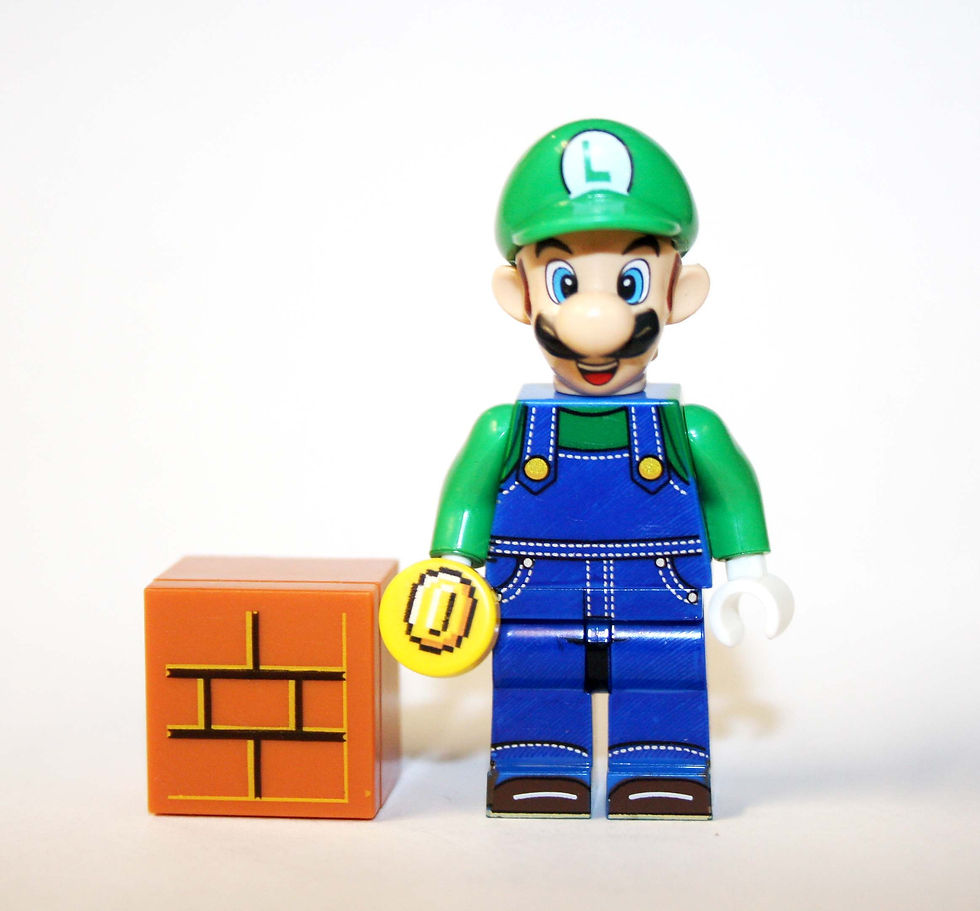 Luigi with Brick Block The Super Mario Bros. Movie Minifigure ...