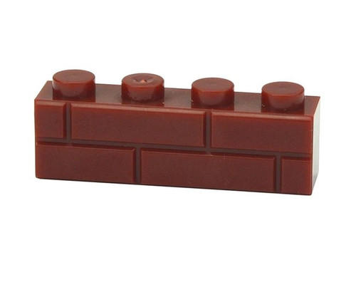Red Brick 1X4 Construction brick piece | minifigureoutlet