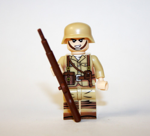 German Soldier Afrika Korps WW2 Desert Army Minifigure | minifigureoutlet