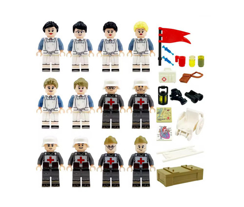 German WW2 Hospital Medic Unit Doctor Nurse Minifigure set of 12 ...