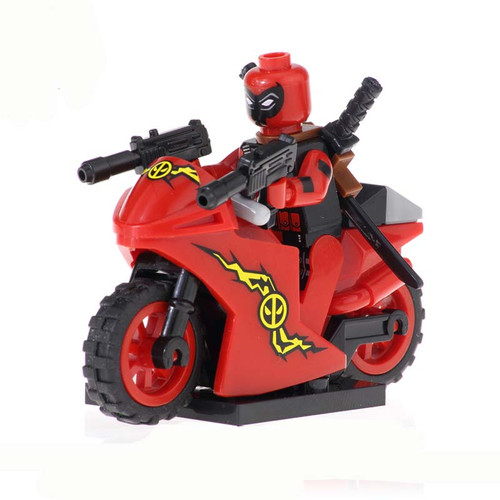 Deadpool with motorcycle Minifigure | minifigureoutlet
