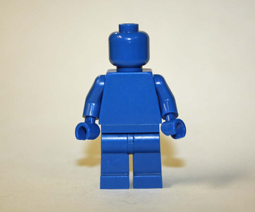 Blue blank plain Minifigure | minifigureoutlet