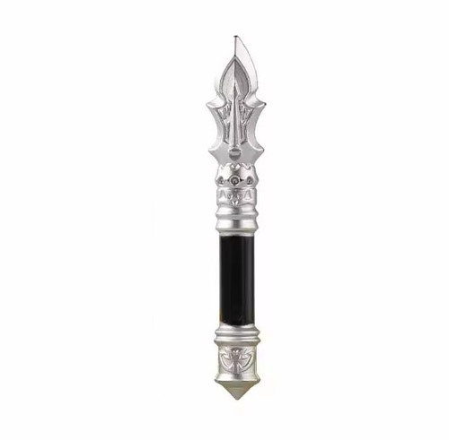 Short Silver Staff Warrior Weapon for Army Knight soldier ...