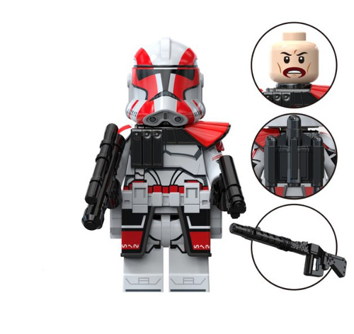 Shock Clone Trooper Star Wars Mustache Minifigure | minifigureoutlet