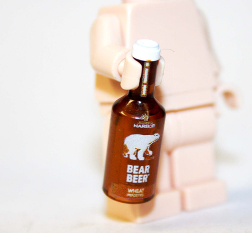 Harboe Bear Beer Alcohol bottle for minifigures | minifigureoutlet