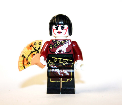 Geisha girl woman Black Hair Japanese Dancer Minifigure | minifigureoutlet
