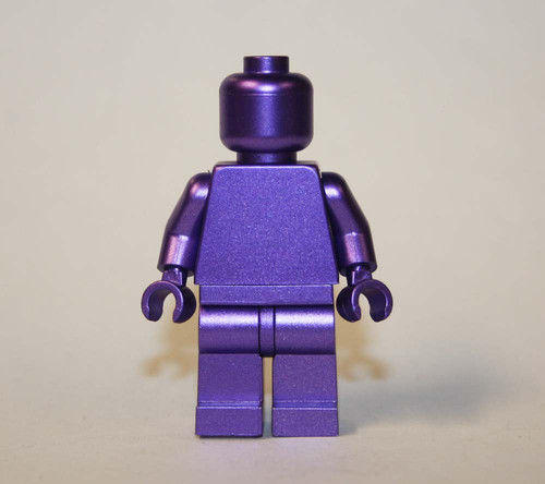 Purple Metallic blank plain Minifigure | minifigureoutlet